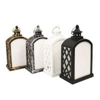 China Custom Blanks Christmas Lantern Hanging Led Garden Decorative Storm Light Sublimation Lanterns for sale