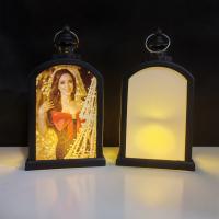 China Custom Blanks Christmas Lantern Hanging Led Garden Decorative Storm Light Sublimation Lanterns for sale
