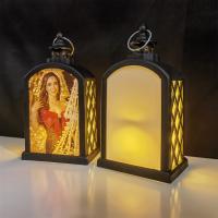 China Custom Blanks Christmas Lantern Hanging Led Garden Decorative Storm Light Sublimation Lanterns for sale
