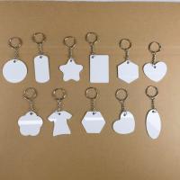 China Double Sided Sublimation Metal Keychain Customized Aluminum Key Ring Blanks for sale