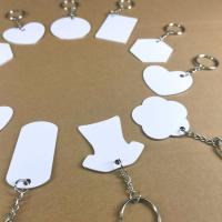 China Double Sided Sublimation Metal Keychain Customized Aluminum Key Ring Blanks for sale