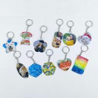 China Double Sided Sublimation Metal Keychain Customized Aluminum Key Ring Blanks for sale