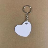 China Double Sided Sublimation Metal Keychain Customized Aluminum Key Ring Blanks for sale