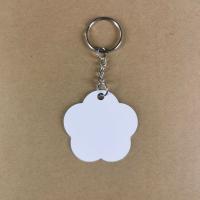China Double Sided Sublimation Metal Keychain Customized Aluminum Key Ring Blanks for sale