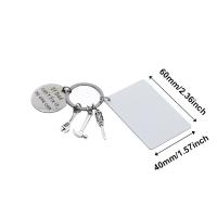 China Diy Custom Father'S Day Keychain Sublimation Daddy Photo Keyring for sale