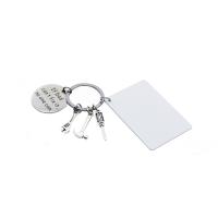 China Diy Custom Father'S Day Keychain Sublimation Daddy Photo Keyring for sale