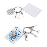 China Diy Custom Father'S Day Keychain Sublimation Daddy Photo Keyring for sale