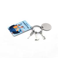 China Diy Custom Father'S Day Keychain Sublimation Daddy Photo Keyring for sale