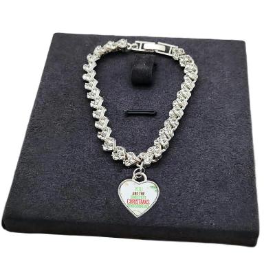 China Double Sided Printing Sublimation Rhinestones Bracelet Ins Style for sale