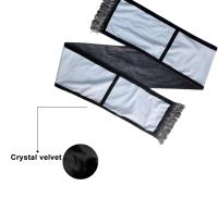 China 6 Panel Crystal Velvet Sublimation Scarf Blanks Custom Photo Panel Winter Scarf For Adult And Kids for sale