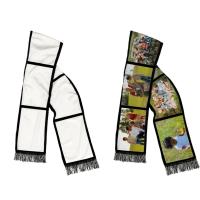China 6 Panel Crystal Velvet Sublimation Scarf Blanks Custom Photo Panel Winter Scarf For Adult And Kids for sale