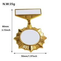 China Sublimation Medal Blanks Personalized Blank Gold Pin Medals for sale