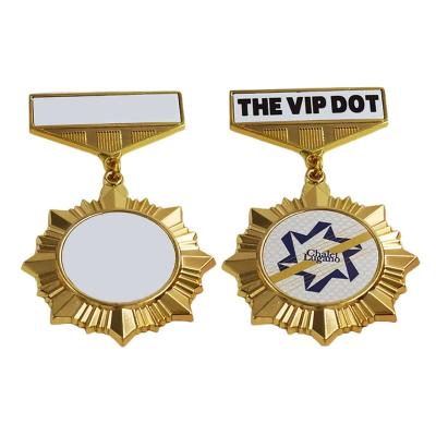 China Sublimation Medal Blanks Personalized Blank Gold Pin Medals for sale
