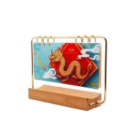 China Creative Double Sided Blank Sublimation Calendar Frame Display And Holder With Printable 7 PET Sheets for sale