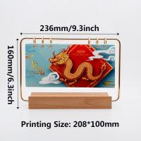 China Creative Double Sided Blank Sublimation Calendar Frame Display And Holder With Printable 7 PET Sheets for sale