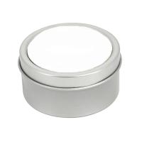 China Sublimation Blank Metal Round Tin Box Metal Candle Jar Customized Printing Gift Metal Box for sale