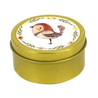 China Sublimation Blank Metal Round Tin Box Metal Candle Jar Customized Printing Gift Metal Box for sale