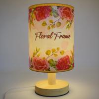 China Personalized Wood Base Desktop Sublimation USB Night Lamp Light With Printable PET Film For DIY Printing for sale