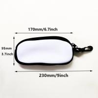 China Double Sided Printing Neoprene Sublimation Glasses Case Blanks For DIY Printing for sale