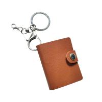 China Portable Diy Sublimation Mini Photo Album Keychain Custom PU Leather With Inner PVC Pages Blank Photo Frame Keyring for sale