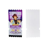 China Creative Sublimation Blank PET Plastic Ticket Diy Custom Printable Concert Tickets for sale