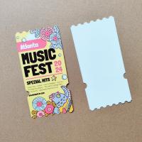 China Creative Sublimation Blank PET Plastic Ticket Diy Custom Printable Concert Tickets for sale