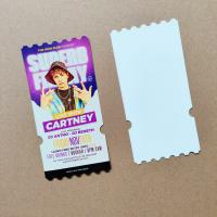 China Creative Sublimation Blank PET Plastic Ticket Diy Custom Printable Concert Tickets for sale