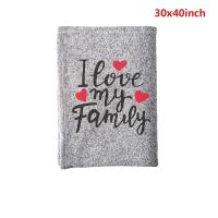 China Diy Photo Printing Soft Blank Polyester Sublimation Heather Grey Throw Blanket for sale