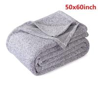 China Diy Photo Printing Soft Blank Polyester Sublimation Heather Grey Throw Blanket for sale