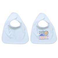 China Sublimation Baby Bibs Blanks Customized Logo Super Soft Polyester Cotton Bib for sale