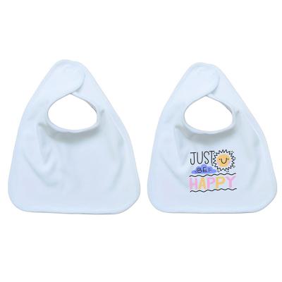 China Sublimation Baby Bibs Blanks Customized Logo Super Soft Polyester Cotton Bib for sale