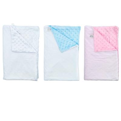 China Super Soft Sublimation Fleece Blanket Diy Custom Minky Dot Baby Blanket for sale