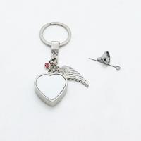 China Metal Blank Sublimation Urn Keychain For Ashes for sale