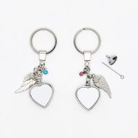 China Metal Blank Sublimation Urn Keychain For Ashes for sale