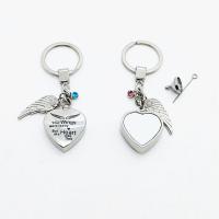 China Metal Blank Sublimation Urn Keychain For Ashes for sale