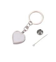 China Metal Blank Sublimation Urn Keychain For Ashes for sale