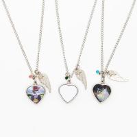 China Sublimation Memorial Ash Necklace With Birthstone Personalized Logo Heart Wing Cremation Necklace For Ashes for sale