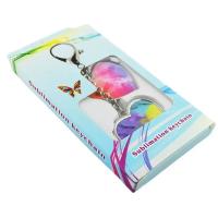 China Double Hearts Sublimation Keychain Blanks Personalized Zinc Alloy Bag Buckles for sale