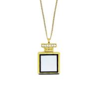 China Creative Double Sided Printing Perfume Bottle Sublimation Necklace Blanks Gold And Silver Color for sale