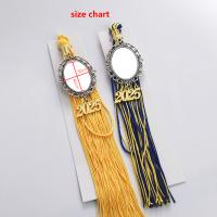 China Double Sided Printing Sublimation Graduation Tassel Photo Charm For Graduation Cap Custom Graduation Tassel Charms for sale