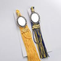 China Double Sided Printing Sublimation Graduation Tassel Photo Charm For Graduation Cap Custom Graduation Tassel Charms for sale