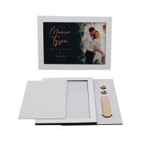 China Vintage Blank Sublimation MDF Photo Frame With Printable Matte Cardboard Custom Wood Frames for sale