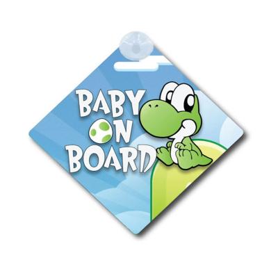 China Blank Double-Sided DIY Printable MDF Warning Sign With Suction Cup Sublimation Car Warning Sign for sale