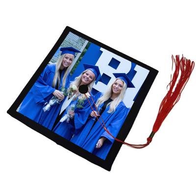 China Custom 3mm Sublimation MDF Graduation Cap Toppers Blank Grad Hat Topper for sale