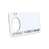 China Sublimation MDF Christmas Photo Frame With Doll Personalized Christmas Picture Frames for sale