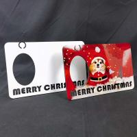 China Sublimation MDF Christmas Photo Frame With Doll Personalized Christmas Picture Frames for sale