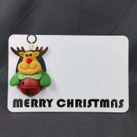China Sublimation MDF Christmas Photo Frame With Doll Personalized Christmas Picture Frames for sale