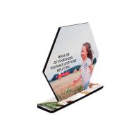 China Customized Mdf Photo Frame Hexagon Shape Sublimation Mdf Photo Frame Blanks for sale