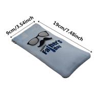 China Double Sided Sublimation Neoprene Glasses Bag Snap Fastener Custom Logo Soft Portable Folding Eyewear Pouch Blank Glasses Case for sale