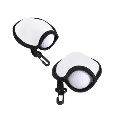 China Personalized Portable Sublimation Neoprene Golf Ball Cleaner Pouch for sale